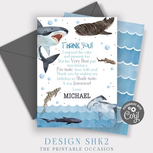EDITABLE Shark Birthday Invitation Bundle Printable Shark Pool Party ...