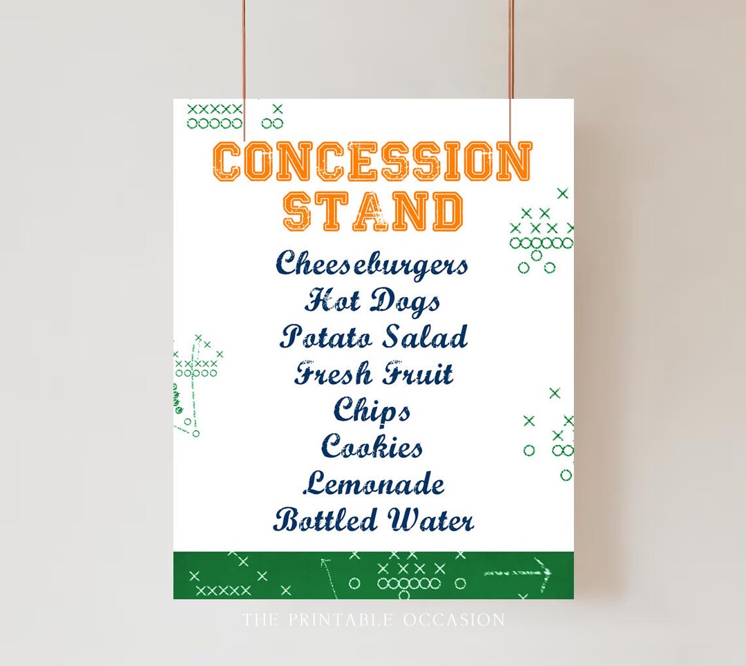 Editable All Sports Concessions Menu Sign Template Printable All Sports ...