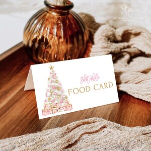 Editable Christmas Buffet Labels Printable Holiday Food Cards Christmas ...