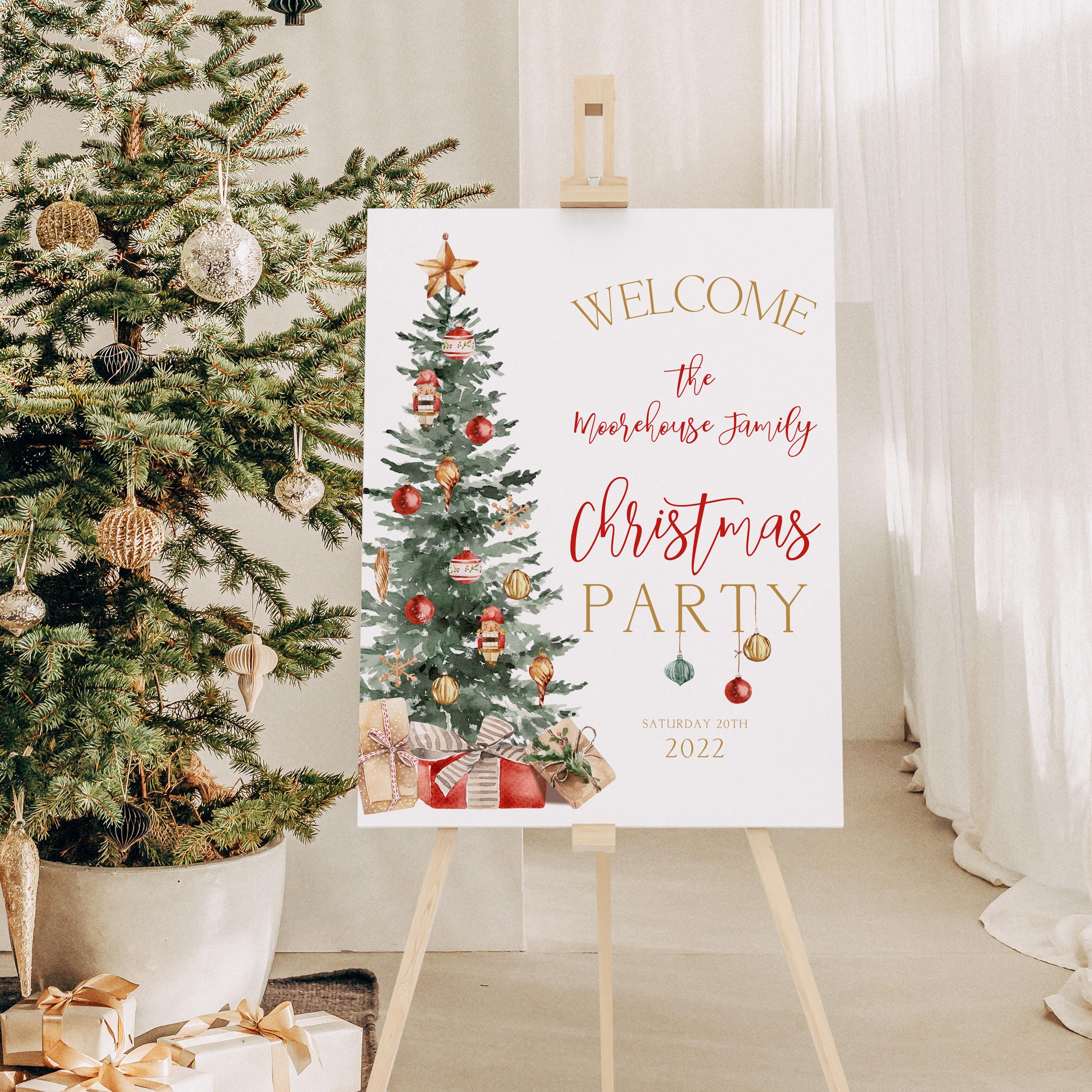 Christmas Welcome Sign Welcome Poster Printable Welcome Sign 5 Sizes ...