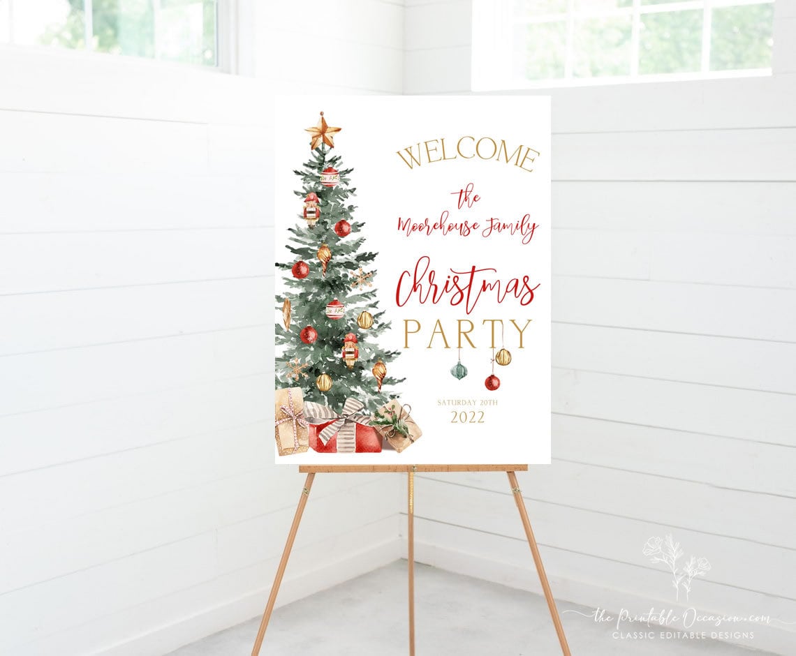 Christmas Welcome Sign Welcome Poster Printable Welcome - Etsy