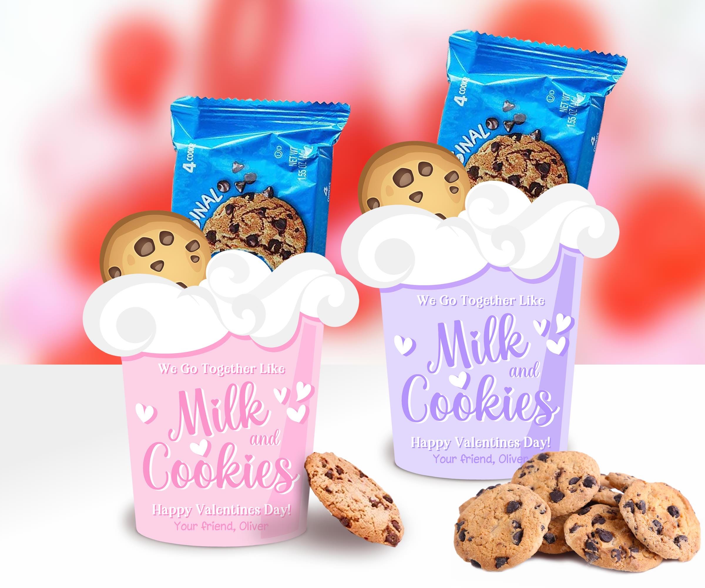Animal Cookie Valentine's Day Printable Milk and Cookies Circus Class ...
