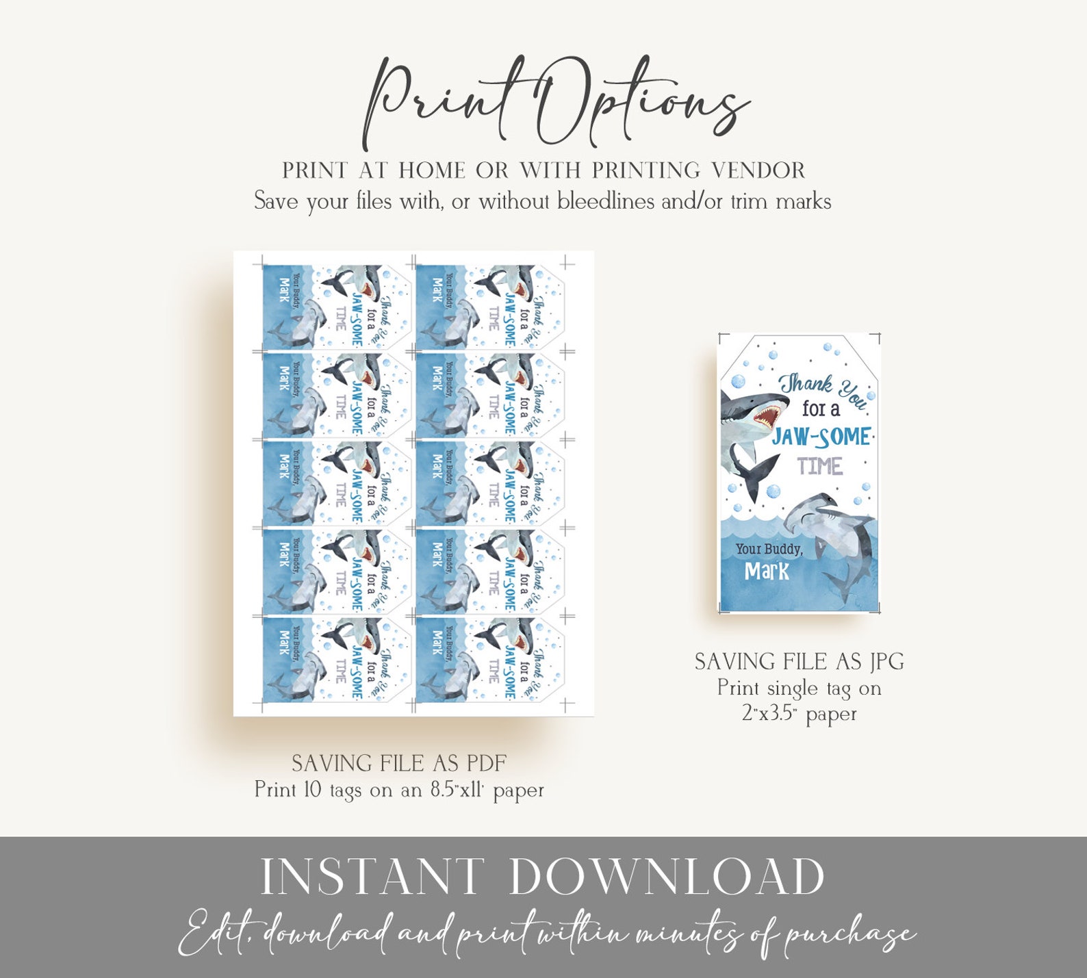 EDITABLE Sharks Cake Pop Tags Printable Cake Pop Tags - Etsy