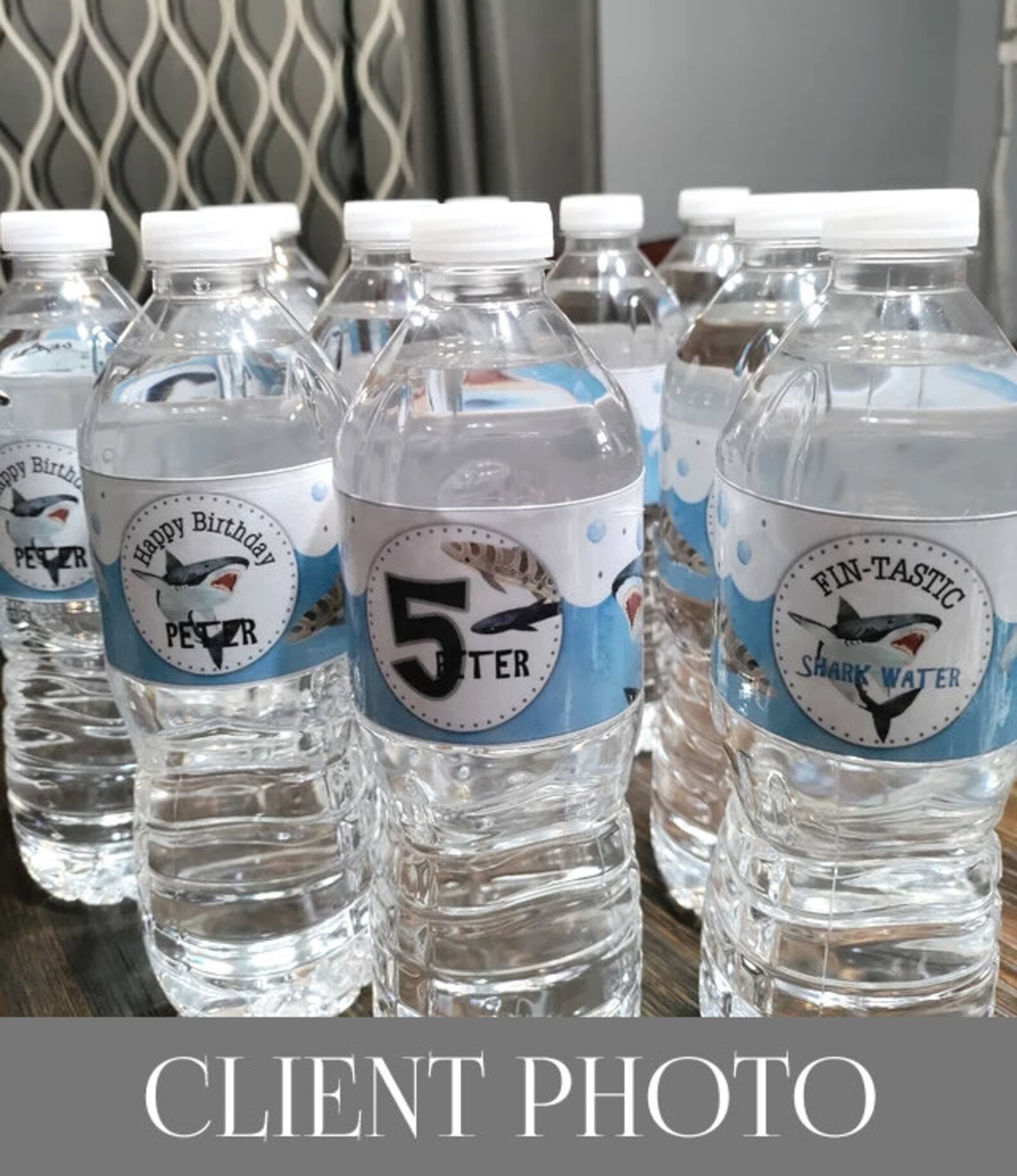 EDITABLE Shark Water Bottle Wrappers Shark Water Bottle Labels - Etsy