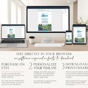 River Tubbing Invitation, River Float Invitation, Inner Tubing ...