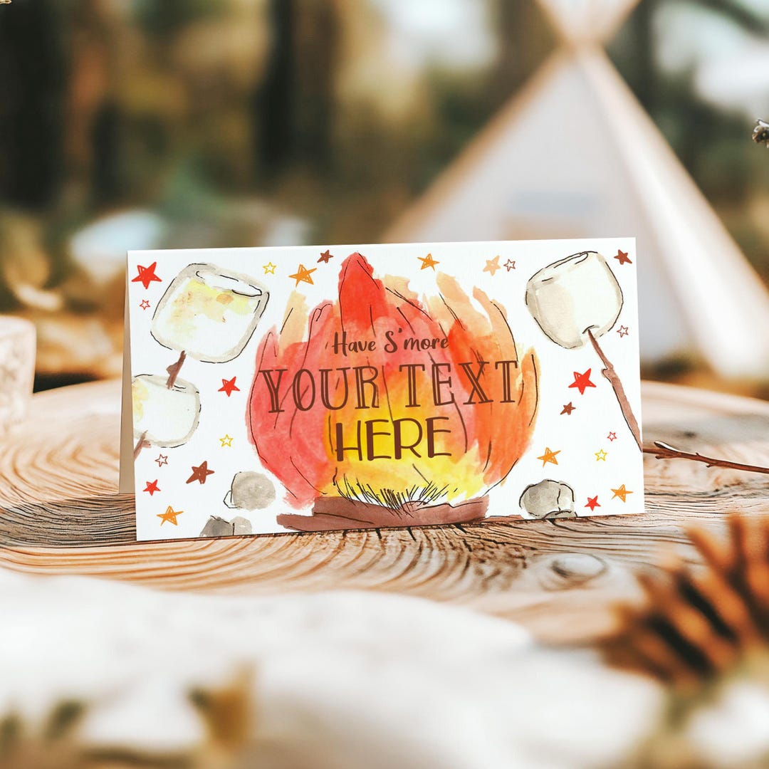 Editable Smores Food Tents Printable Smores Food Tents Cards Birthday ...