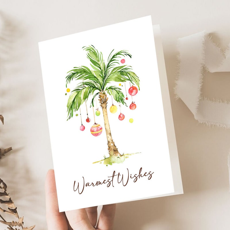 Tropical Christmas Card - Etsy