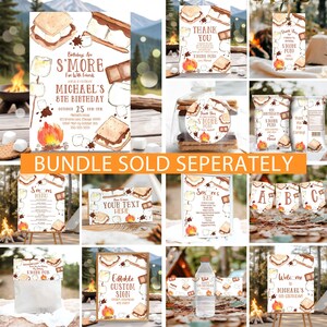 EDITABLE Smores Birthday Invitation Canva Template Smores Bonfire ...