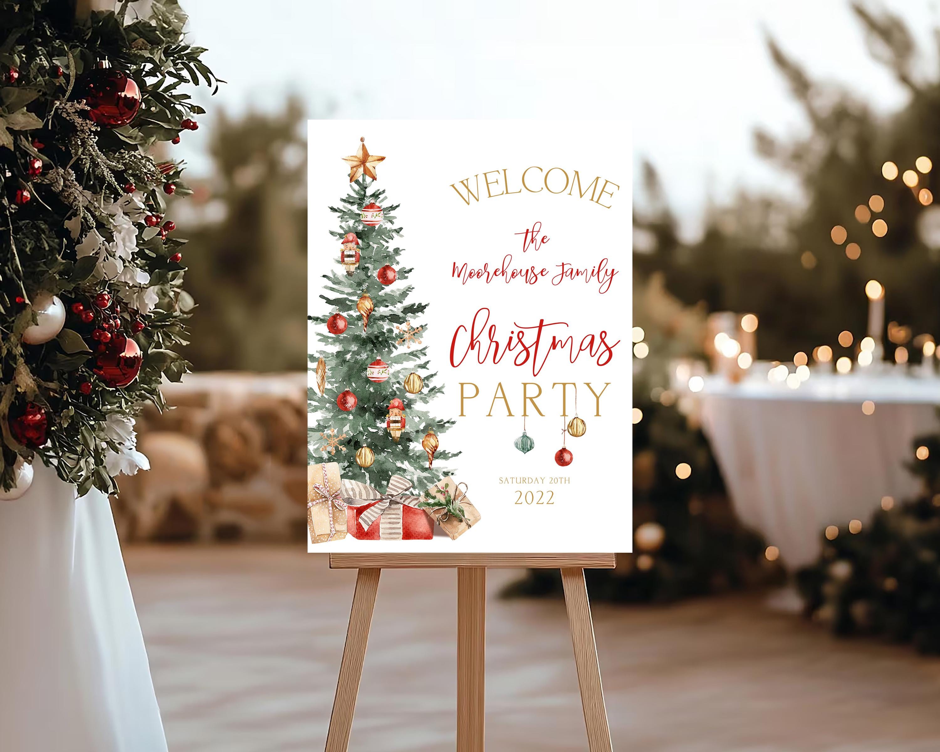 Christmas Welcome Sign Welcome Poster Printable Welcome Sign 5 Sizes ...