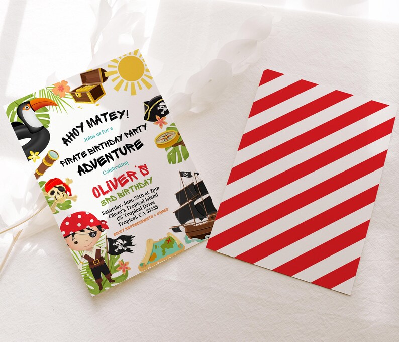 Pirate Birthday Welcome Sign Pirate Party Editable Welcome Poster Boy ...