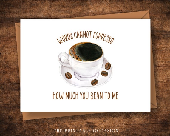 Printable Coffee Greeting Card Printable Best Friends - Etsy
