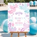 Axolotl Welcome Sign Template Girl Axolotl Birthday Party Welcome ...