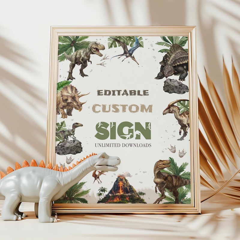 Dinosaur Sign - Etsy