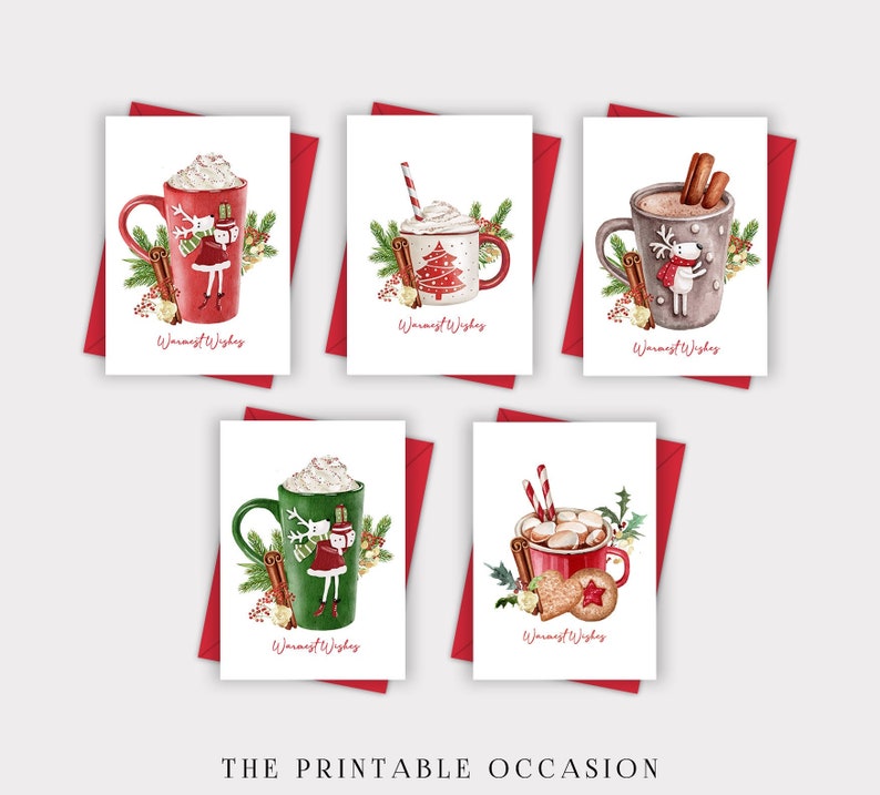 Hot Chocolate Christmas Greeting Cards, Hot Cocoa Christmas Greeting ...