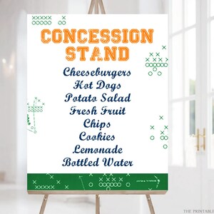 Editable All Sports Concessions Sign Printable Canva Template Boys ...