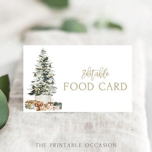 Editable Christmas Food Tents Printable Christmas Food Cards Christmas ...