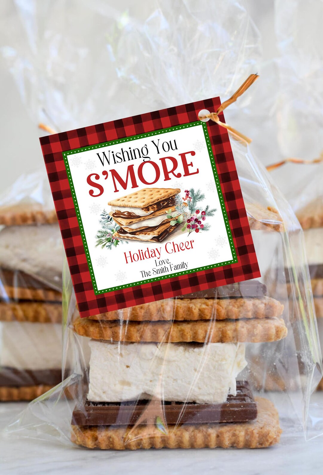 Editable Christmas S’mores Tag Template Wishing You S’more Holiday ...