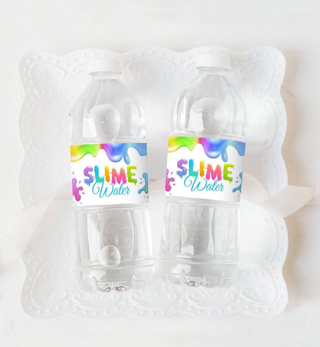 Printable Slime Birthday Party Water Bottle Labels Slime Craft Party ...