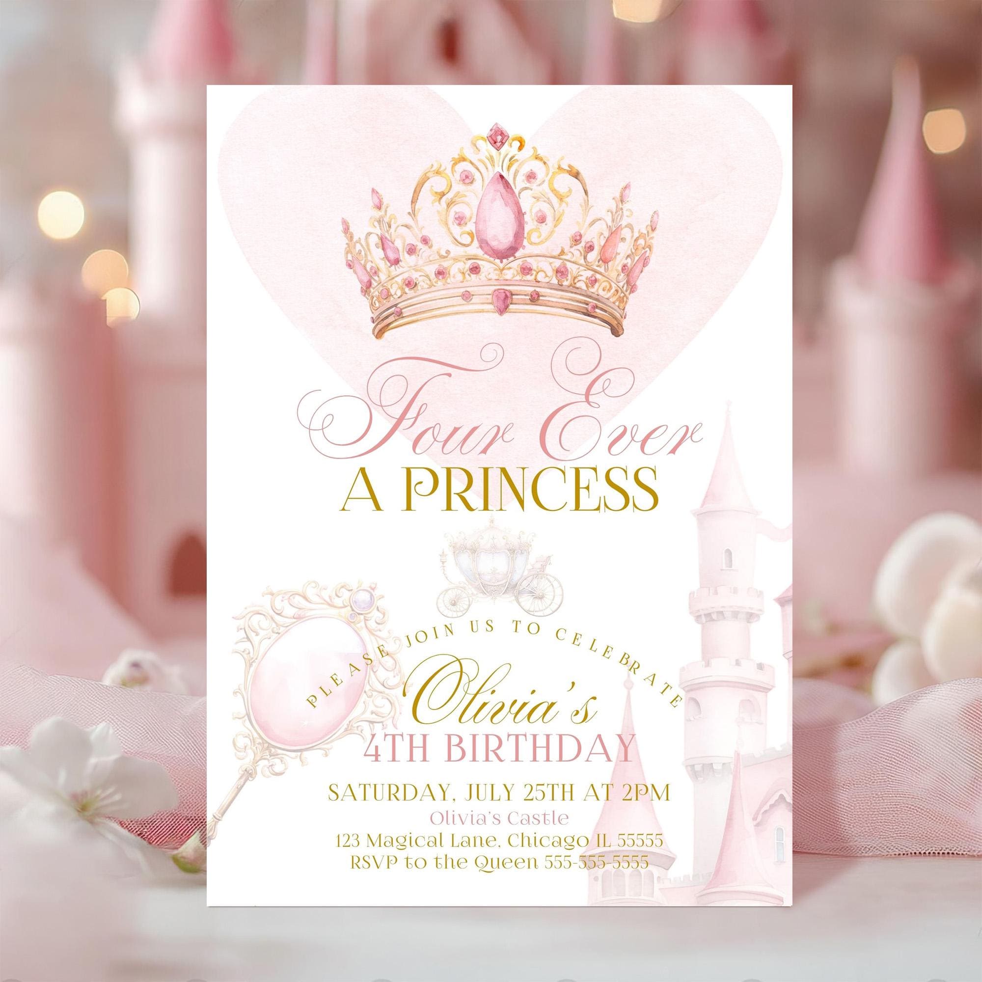 Princess Scroll Invitation Template