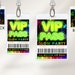EDITABLE Glow Birthday Party Lanyard VIP Invitation and All Access Pass ...