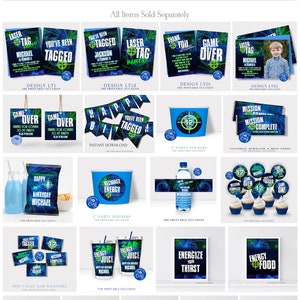 EDITABLE Laser Tag Thank You Card, Laser Tag Birthday Thank You Digital ...