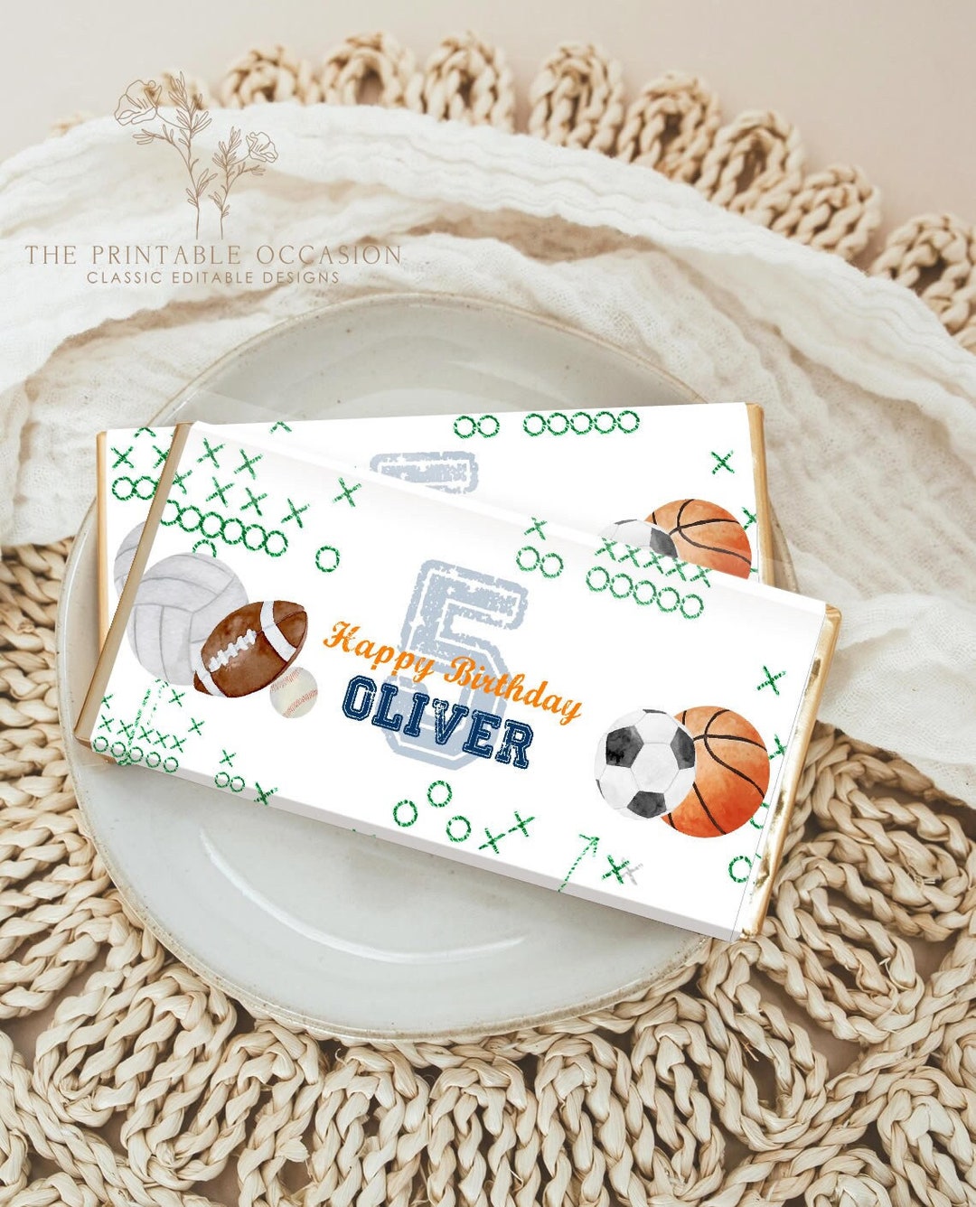 EDITABLE All Sports Candy Bar Wrappers, Printable All Sports Candy Bar ...
