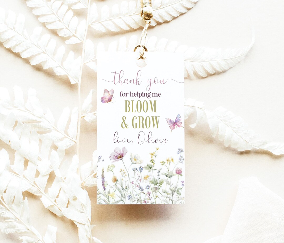 Editable Teacher Appreciation Gift Tag Thank You for Helping Me Bloom ...