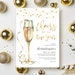 EDITABLE New Years Party Invitation, Cheers to the New Year, Printable ...