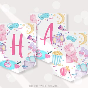 Happy Birthday Banner Sleepover Swim Party Birthday Party Slumber Pool ...