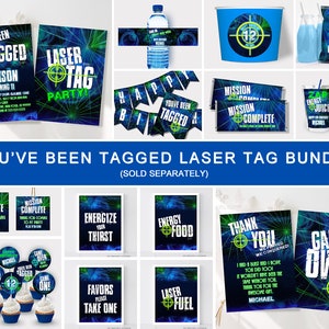 EDITABLE Laser Tag Cupcake Toppers, Laser Tag Cupcake Toppers, Laser ...