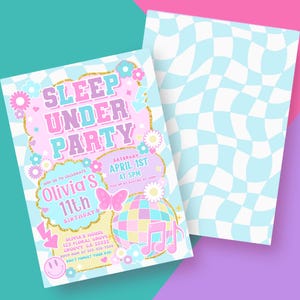 Sleepunder Birthday Party Invitation Preppy Tween Teen Varsity Fashion ...
