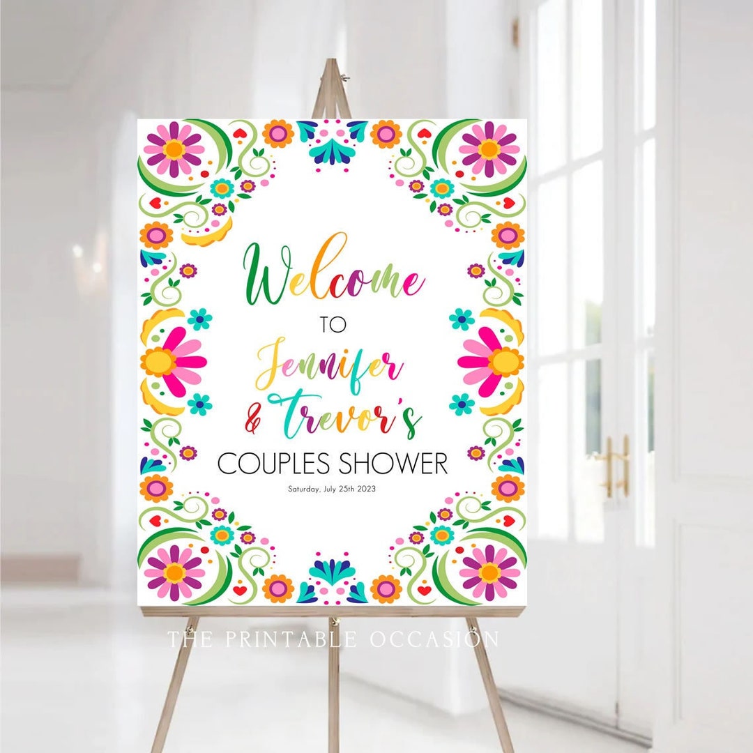Editable Fiesta Welcome Sign Couples Shower Welcome Mexican - Etsy