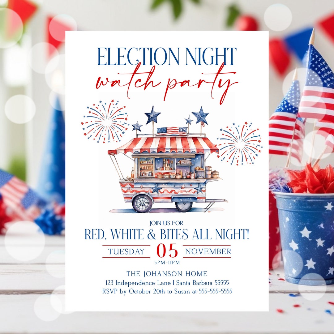 Editable Presidential Inauguration Party Invitation Inauguration Food ...