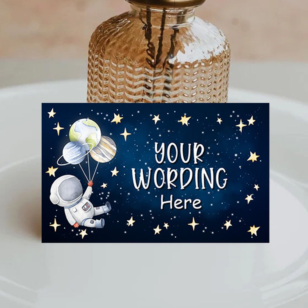 Editable Food Labels Outer Space Astronaut Birthday Galaxy Food Labels ...