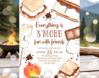Smores Invitation - Etsy