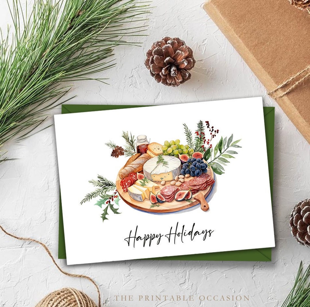 Editable Charcuterie Christmas Card Printable Charcuterie - Etsy