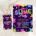 Editable Slime Invitation Glow Slime Party Invitation Template Slime ...