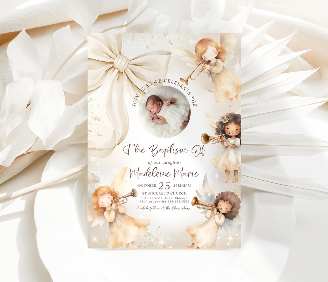 Baby Angel Memorial Invitation Editable Celebration of Life Template ...