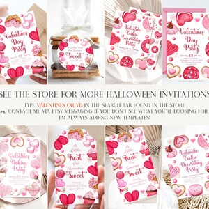 EDITABLE Valentines Cookie Decorating Party Invitation, Valentine's Day ...