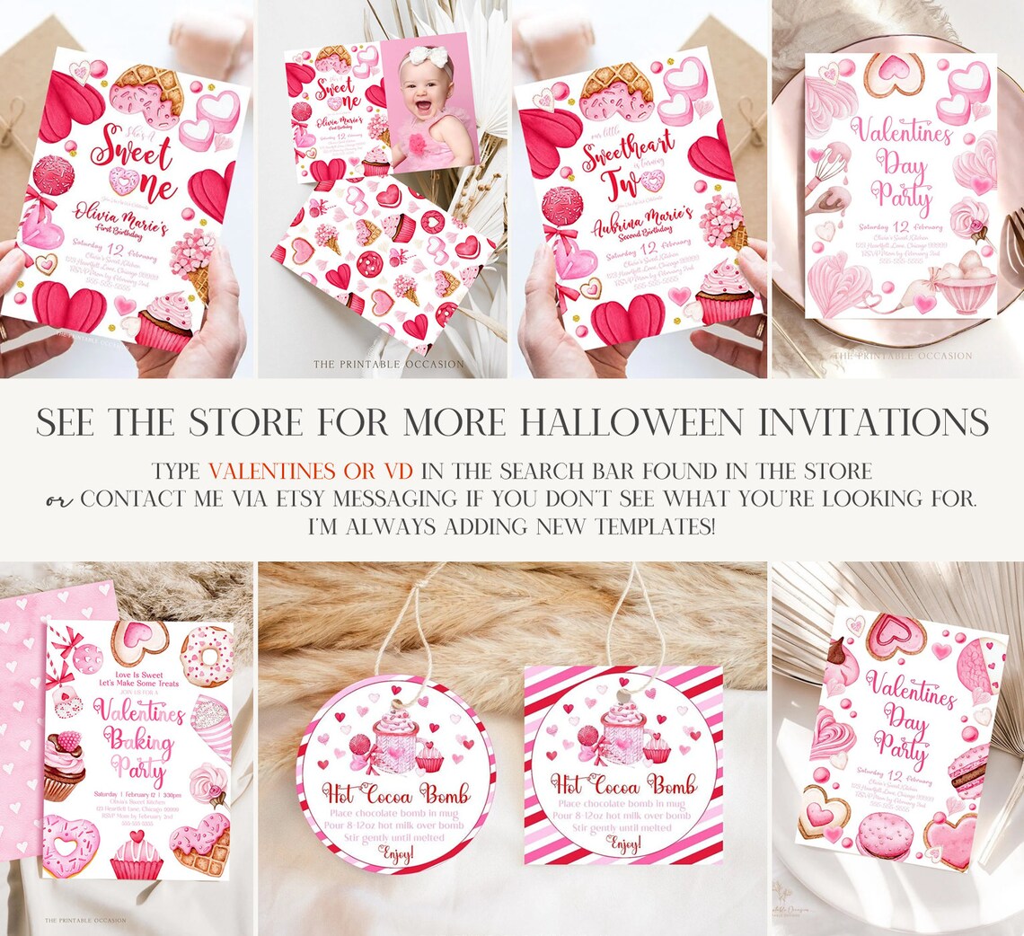 EDITABLE Valentine Sweet Treat Favor Tag Hearts Treat Bag Tag - Etsy