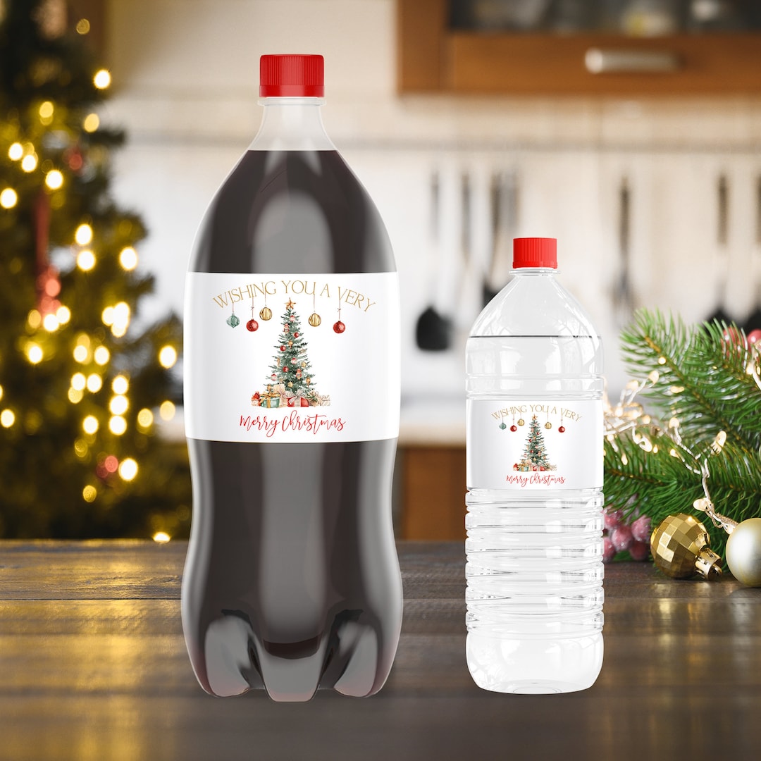 Editable Christmas 2 Liter Soda Bottle Wrapper Template and Christmas ...