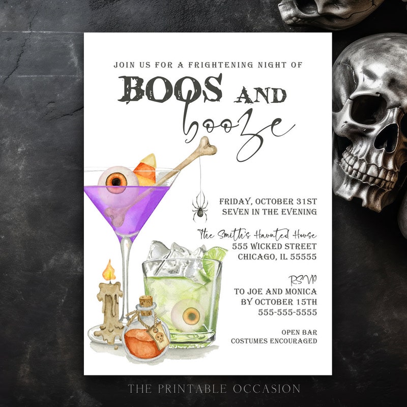 Boos and Booze Party - Etsy