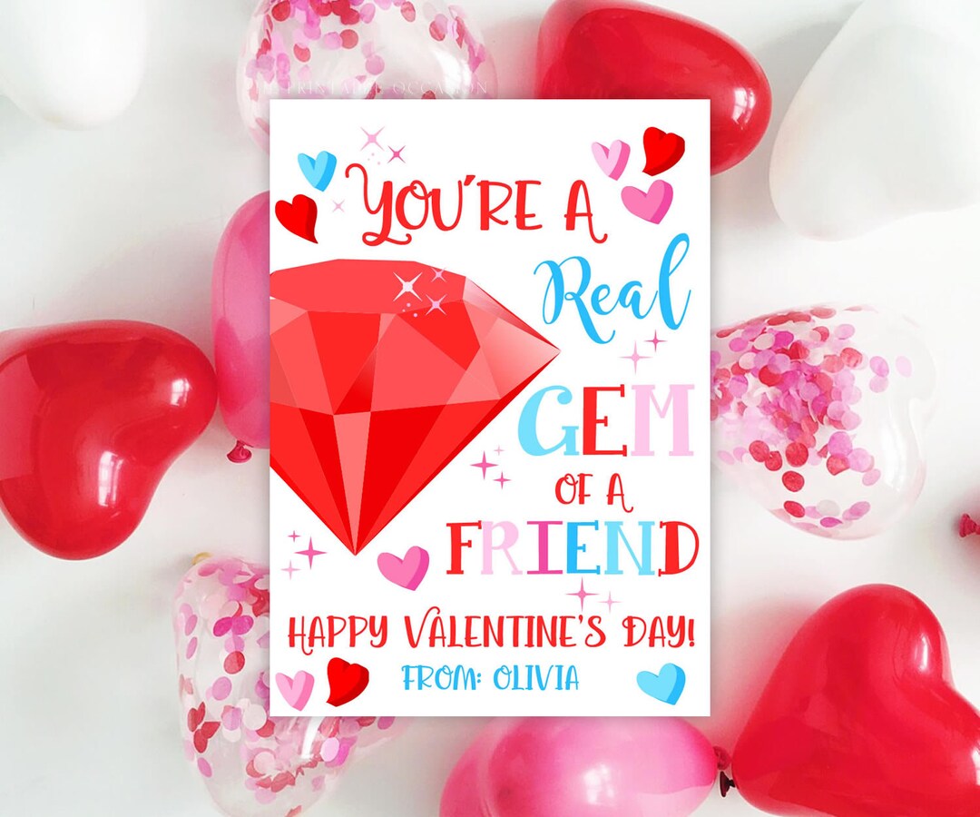 EDITABLE You're A Gem Valentine's Tags Printable Gender Neutral ...