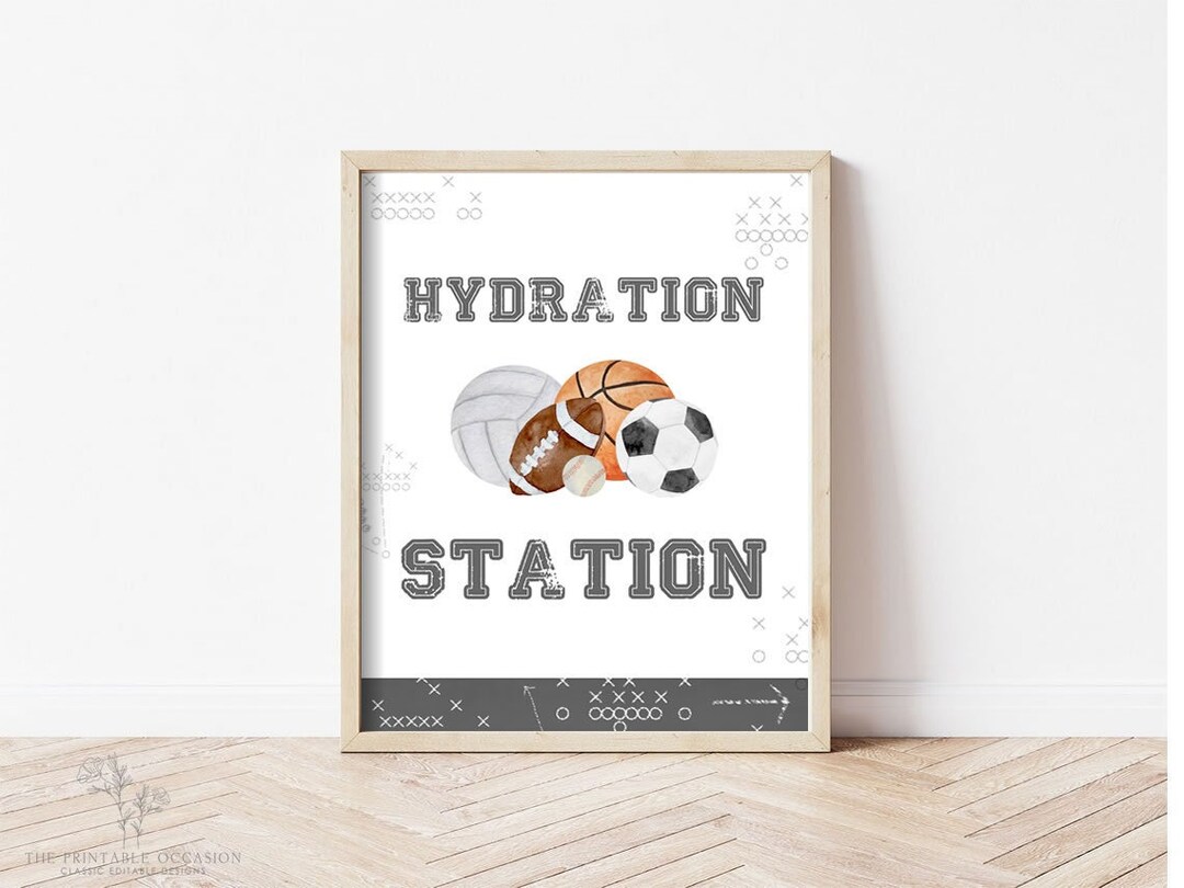 Sports Hydration Station Sign, All Sports Hydration Station Sign All ...