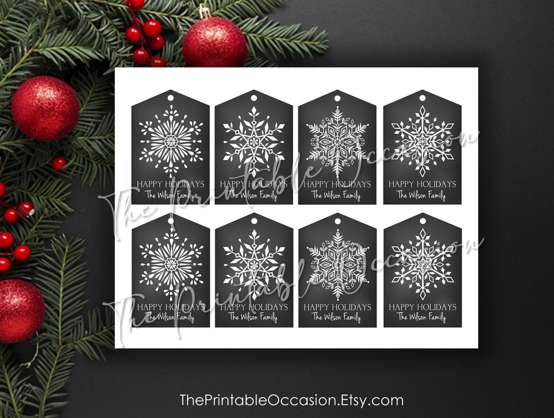 EDITABLE Christmas Gift Tags Printable Christmas Gift Tags - Etsy