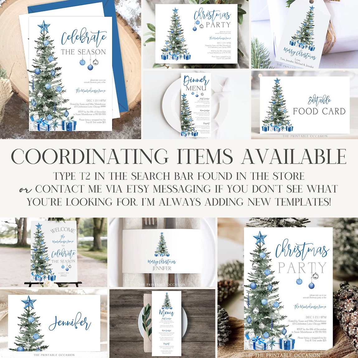 Editable Christmas Buffet Labels Printable Holiday Food Cards Christmas ...
