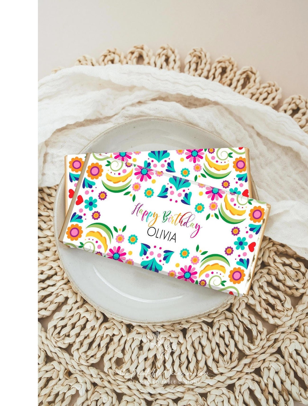 Editable Fiesta Candy Bar Wrapper Fiesta Birthday Mexican - Etsy