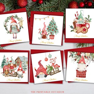 Gnome Christmas Greeting Cards, Gnome Christmas Cards, Gnome Christmas ...
