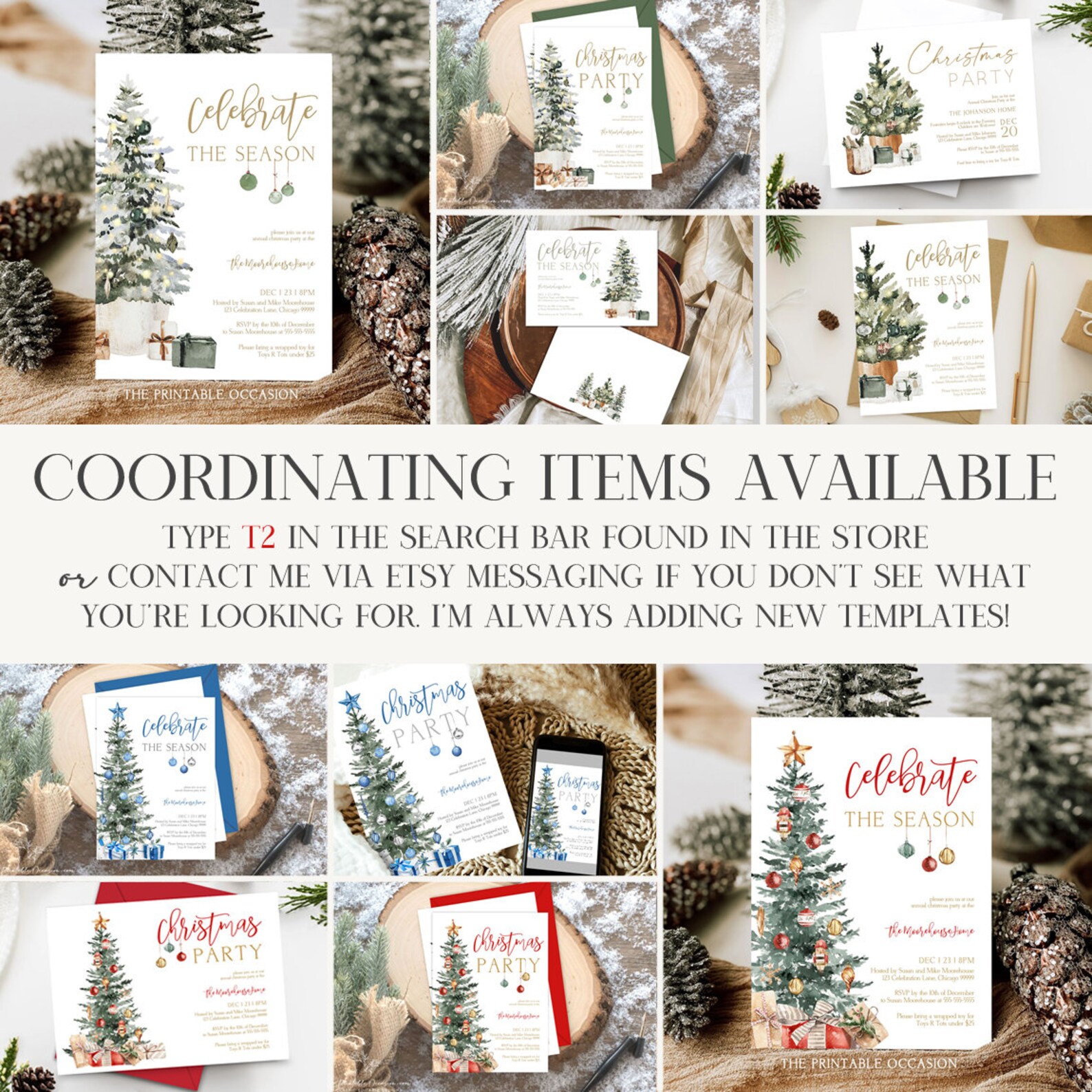 Christmas Holiday Party Invitation Christmas Tree Invitation - Etsy