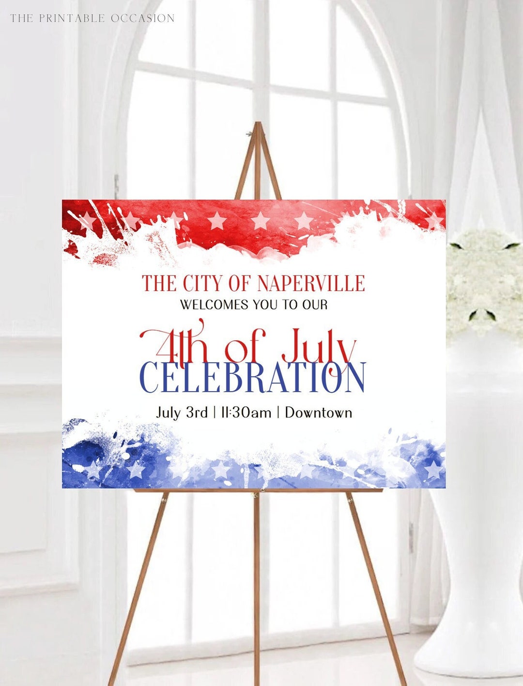 4th of July Welcome Sign Template Editable Printable Fourth of - Etsy